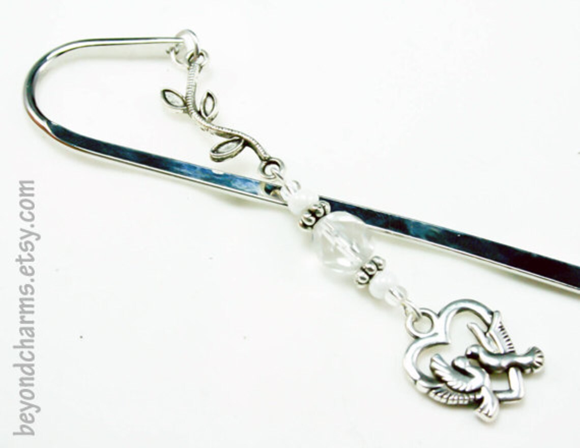 Love Birds Bookmark. Dove Love Bird Book Mark. Tibetan Silver Bookmark ...