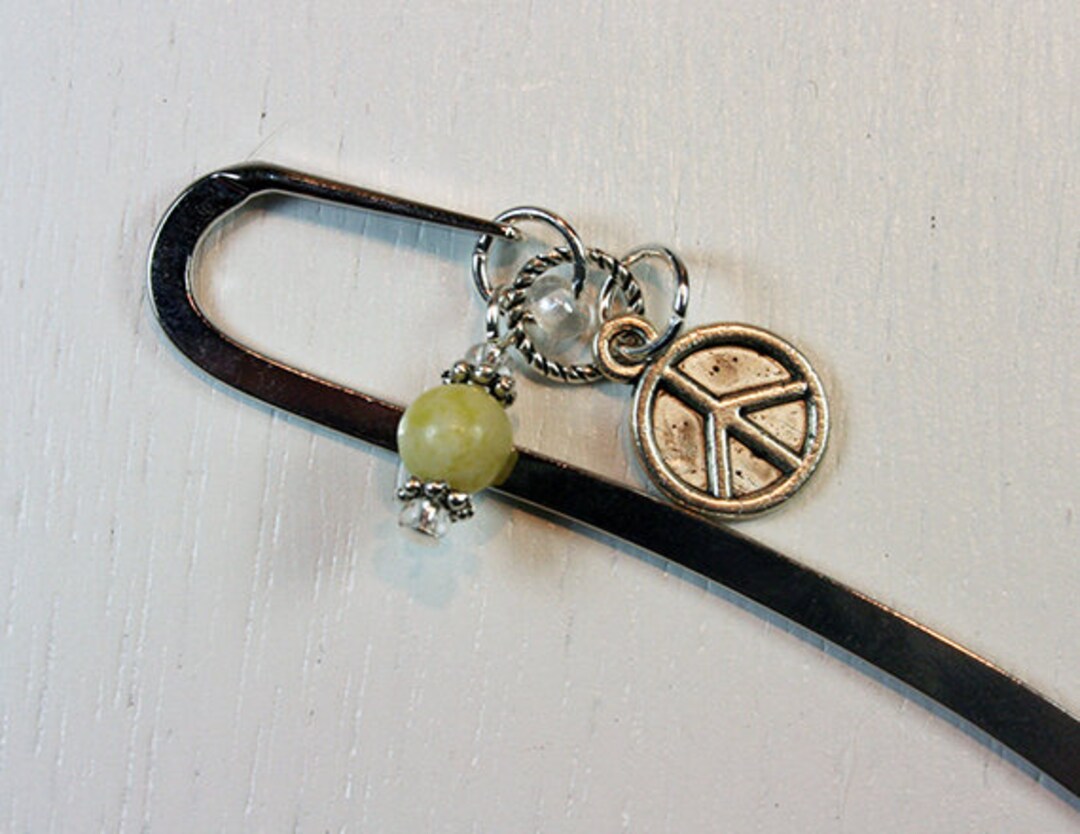 Peace Sign Bookmark Peace Book Mark Genuine Yellow - Etsy