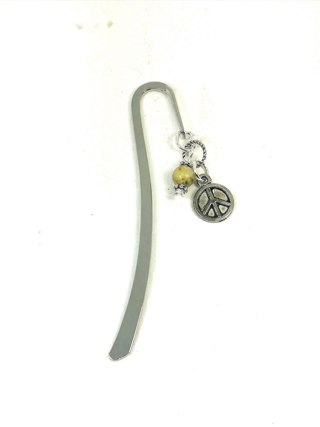 Peace Sign Bookmark - Peace Book Mark - Genuine Yellow Tourquoise ...