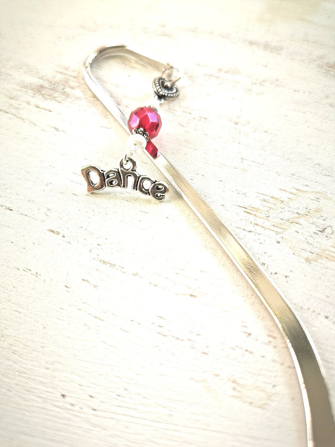 Beaded Dance Bookmark Silver Metal Bookmark Girls Dance - Etsy