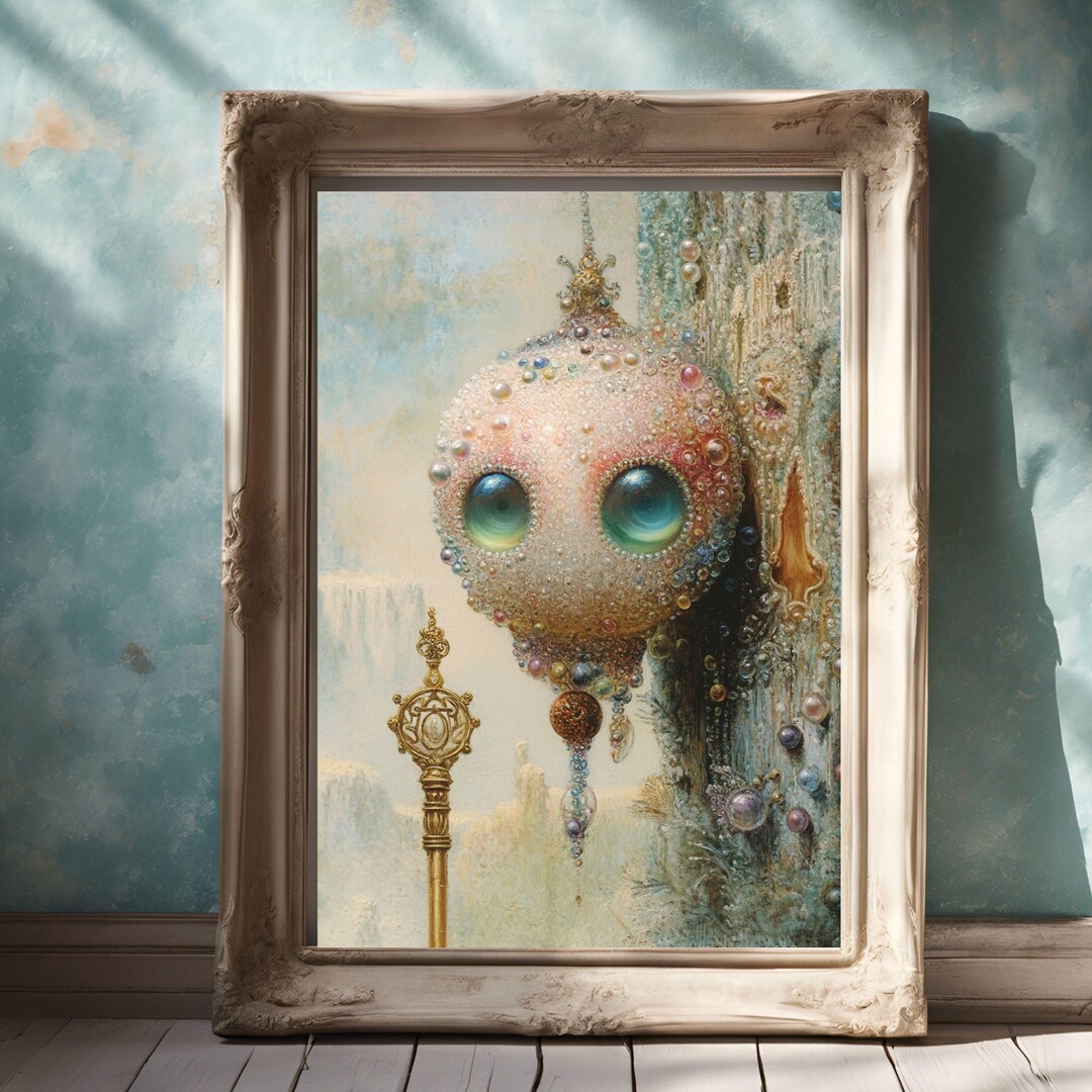 Space Print, Magic Orb, Digital Print, – Mystical Jewel-encrusted Wall ...