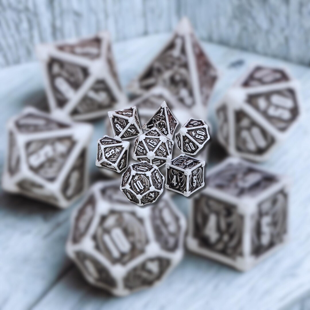 Metal Dnd Dice Set | Dragon-themed Polyhedral RPG Dice for Dungeons and ...