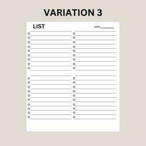 Editable Printable Checklist Template | Daily, Event & Task Planner ...