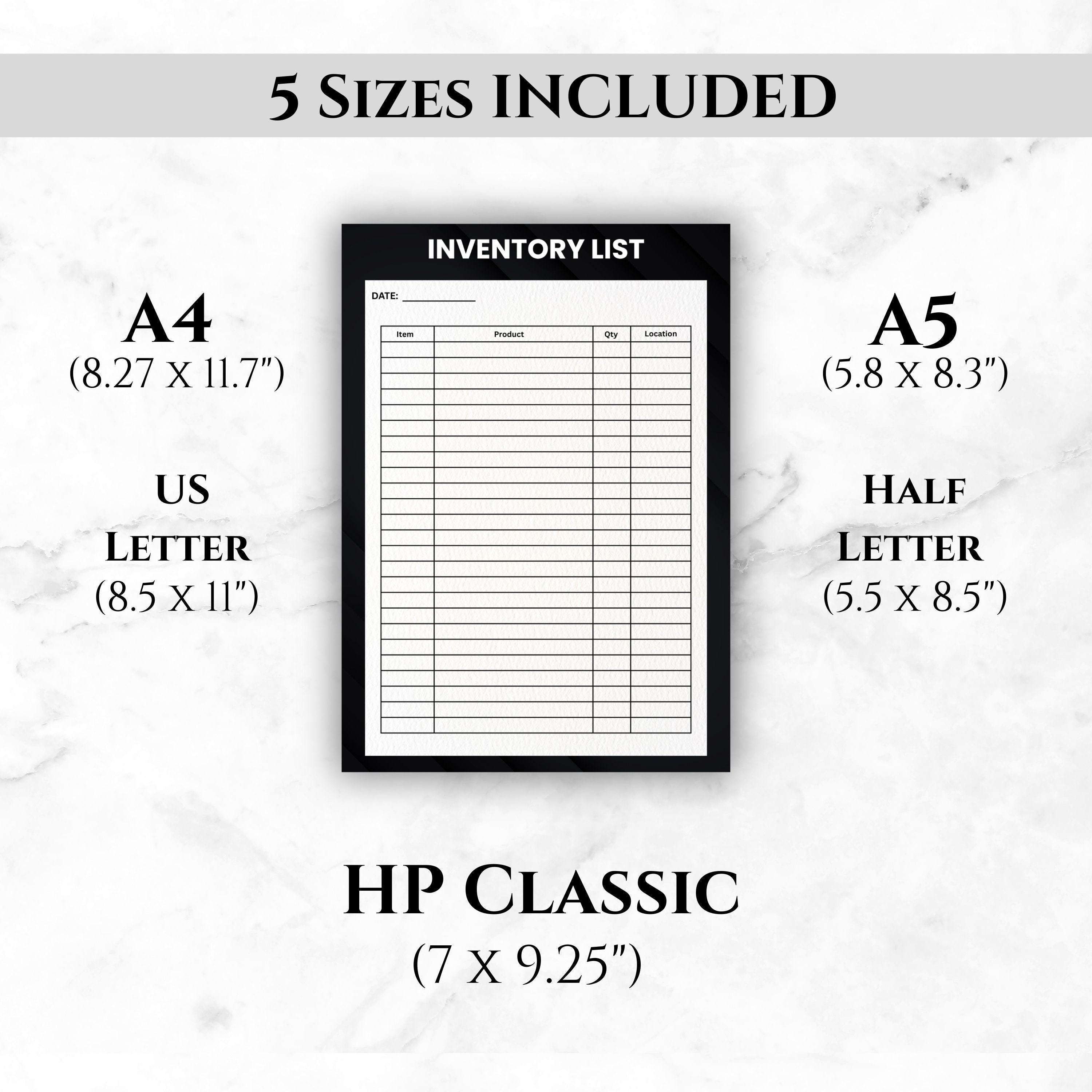 Printable Inventory Tracker | Inventory Management List | Product ...