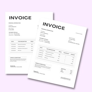 Medical Billing Form Invoice | Home Health & Mental Health Template ...