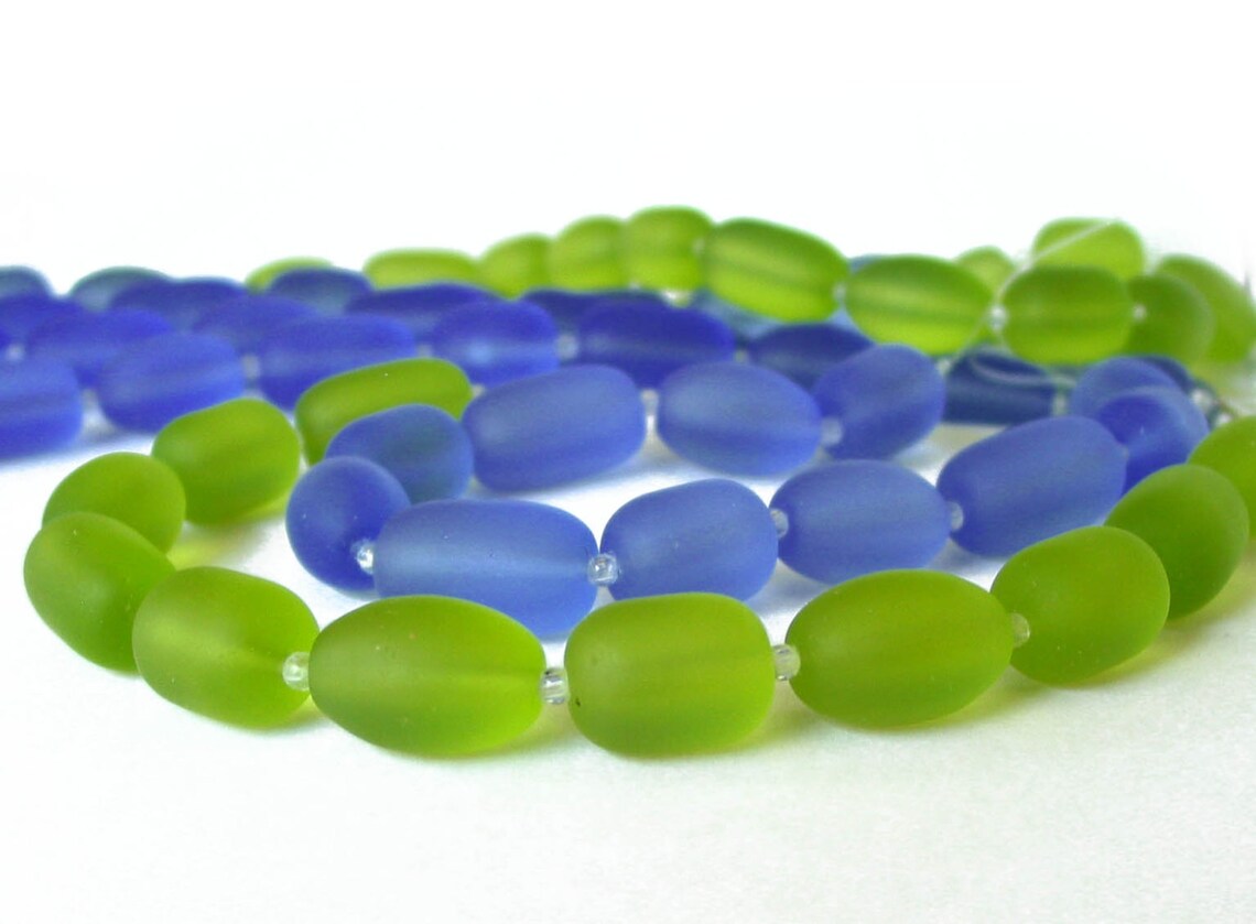 8 16mm 20mm Spring Green / White Sea Beach Glass - Etsy