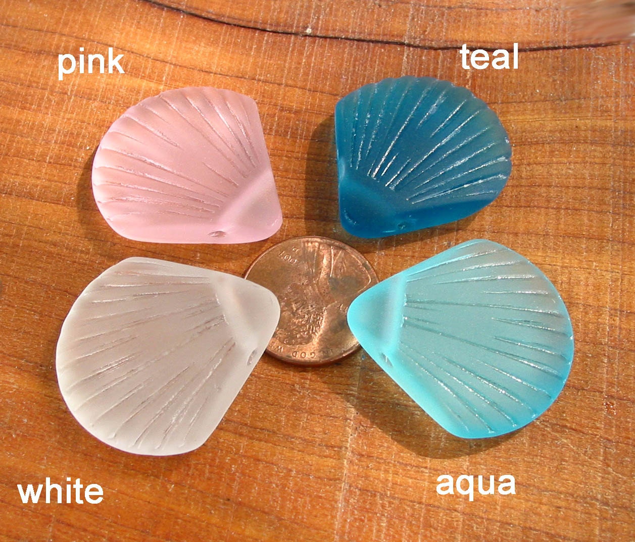 2 / 4 pcs 30mm LARGE shell sea beach glass bead frosted | Etsy