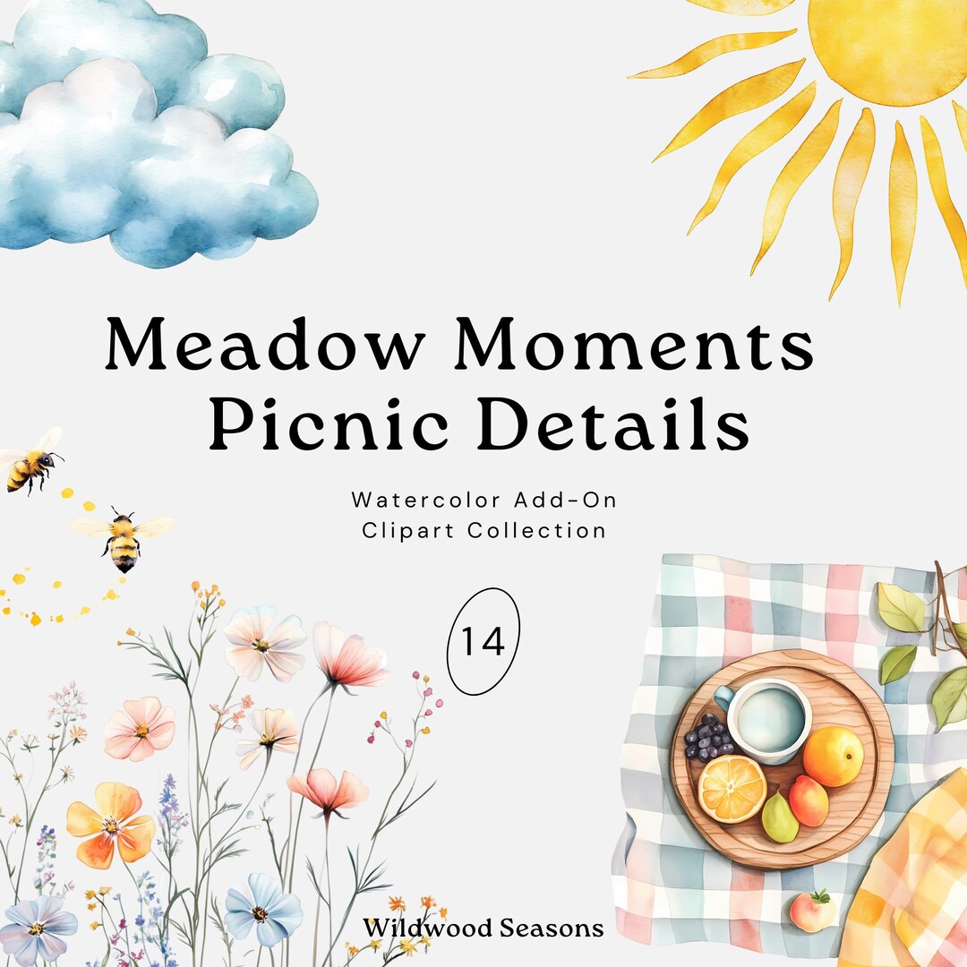 Picnic Watercolor Clipart Png, Nursery Spring Invitation Design, Summer ...