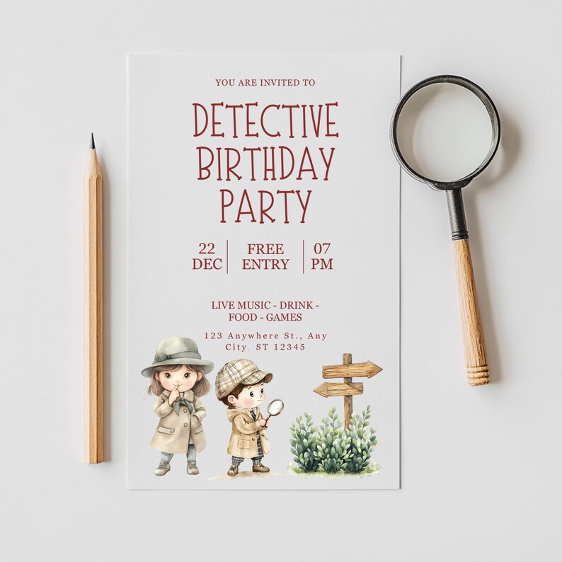 Watercolor Clipart Kids Detective PNG, Cute Secret Agent Designs ...