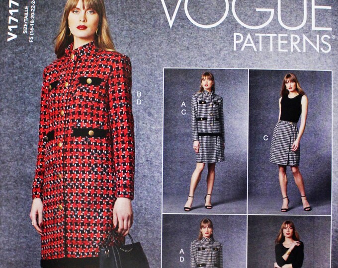Designer-inspired Sewing Pattern for Jacket / Coat and Pants & Skirt ...