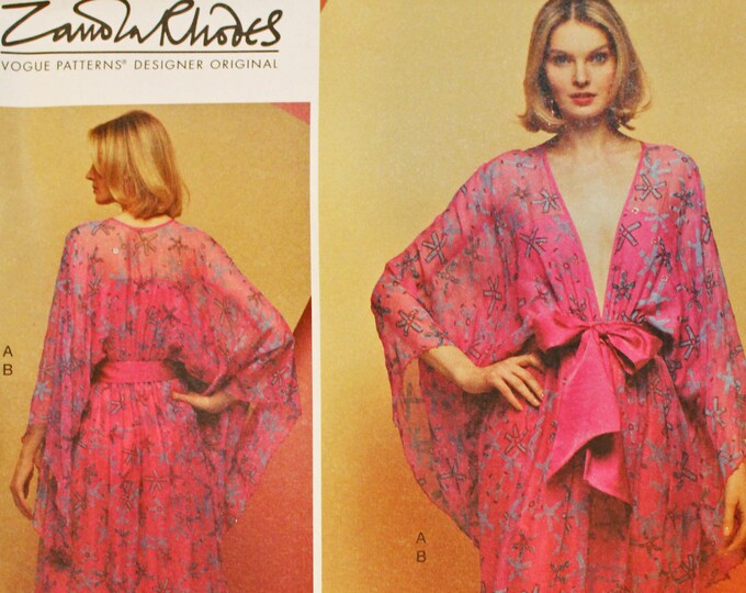 Designer Zandra Rhodes Sewing Pattern for Dress / Caftan / - Etsy