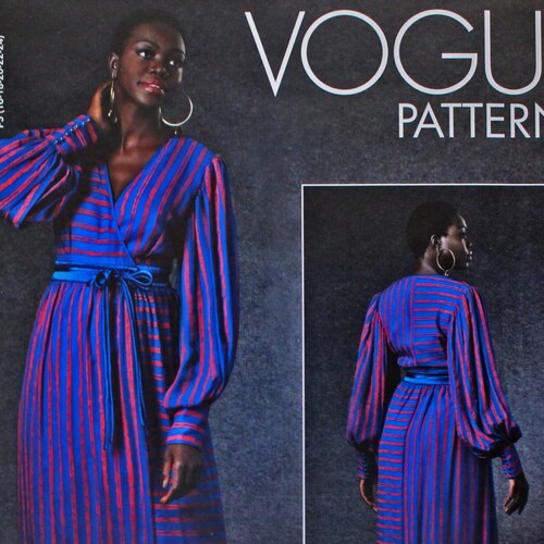 Designer Zandra Rhodes Sewing Pattern for Lined Wrap Dress | Etsy