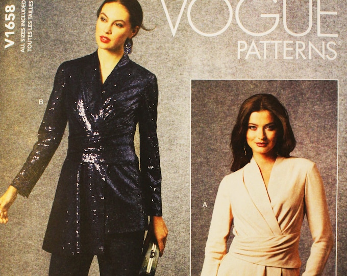 Vogue Sewing Pattern for Knit Top With Contrast and Sleeve Variations ...