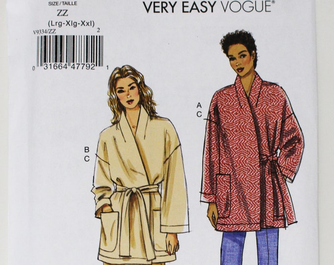 Vogue Sewing Pattern for Wrap Jacket and Pants Vogue 9334 - Etsy
