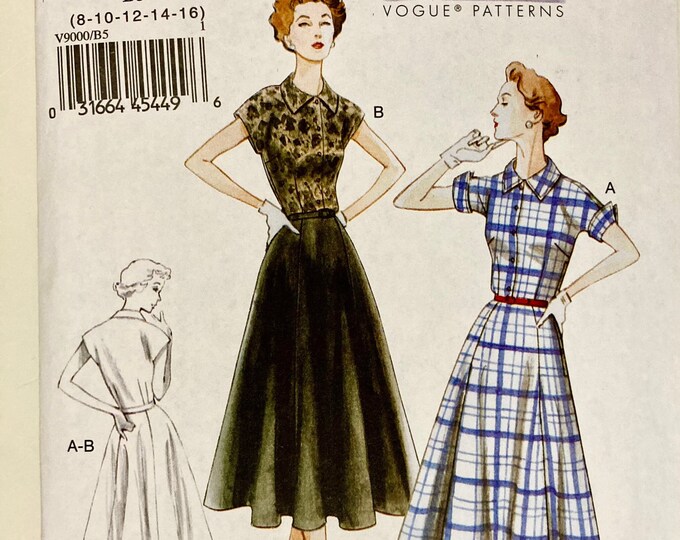 Vogue Sewing Pattern for Dress - 2014 Reprint of 1950s Design - Vogue ...