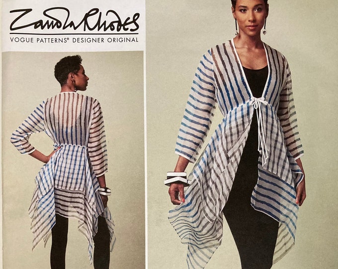 Designer Zandra Rhodes Sewing Pattern for Dress / Caftan / Kimono Vogue ...
