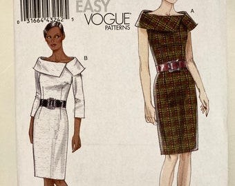Vogue Sewing Pattern for Dress Vogue 9182 Bust 36 to 44 Sizes 14 to 22 ...