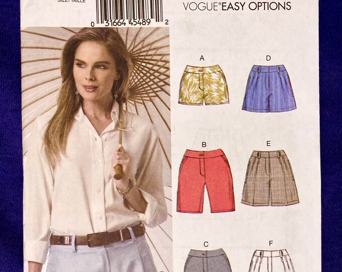 Sewing Pattern for Shorts - Vogue 9008 - Sizes 14 to 22 - Hip 38 to 46 ...