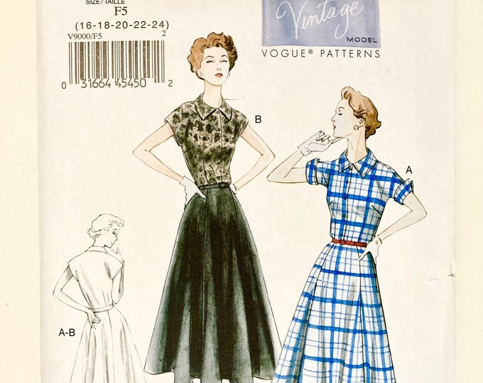 Vogue Sewing Pattern for Dress - 2014 Reprint of 1950s Design - Vogue ...