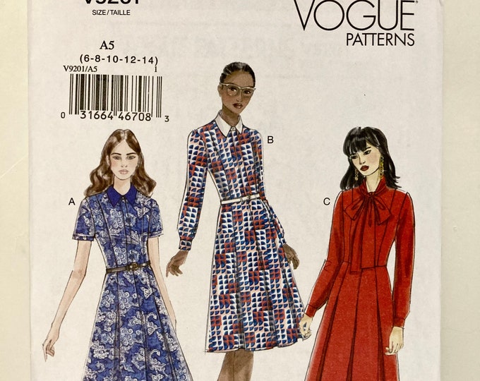 Vogue Sewing Pattern for Dress - Vogue 8997 - Bust 30.5 to 36 - Sizes 6 ...