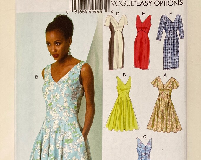 Vogue Sewing Pattern for Dress - Vogue 8997 - Bust 30.5 to 36 - Sizes 6 ...