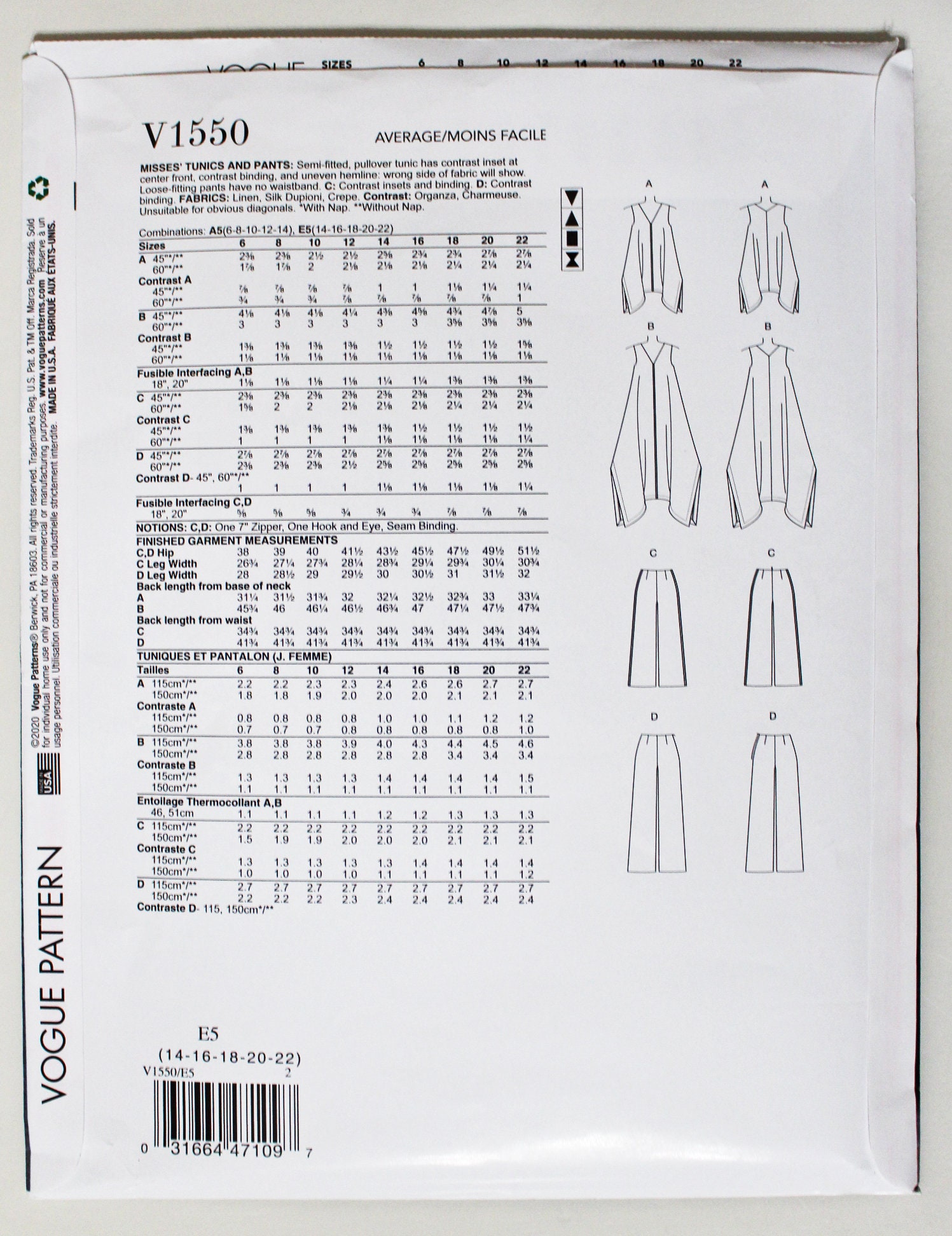 Designer Paco Peralta sewing pattern for tops / tunics and | Etsy