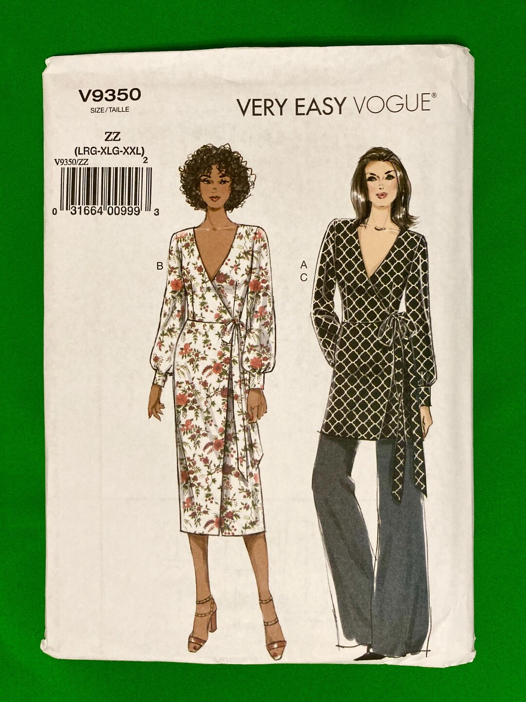 Vogue Sewing Pattern for Dress / Top and Pants - Vogue 9350 - Sizes L ...