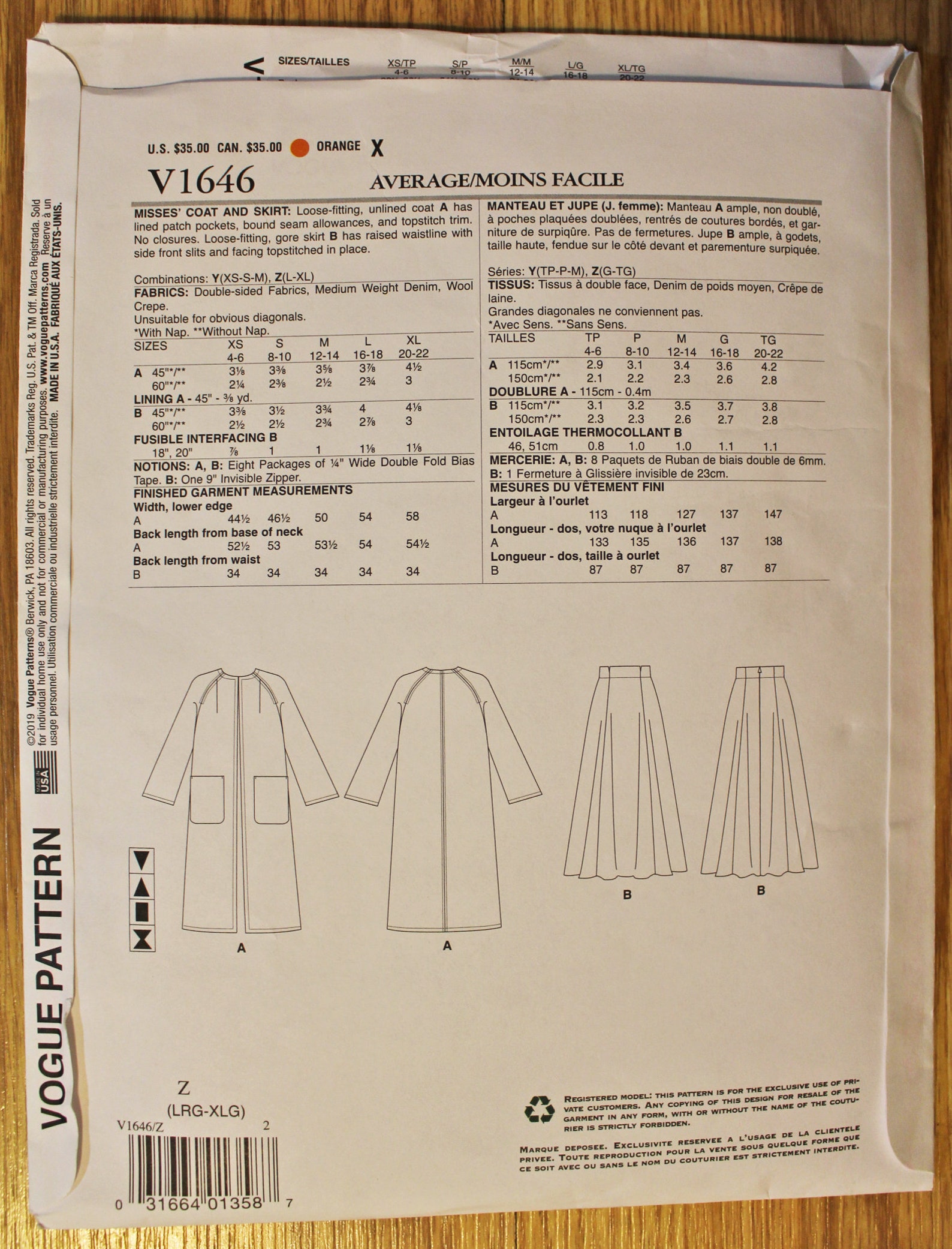 Designer Rachel Comey for Vogue Patterns Sewing Pattern for | Etsy