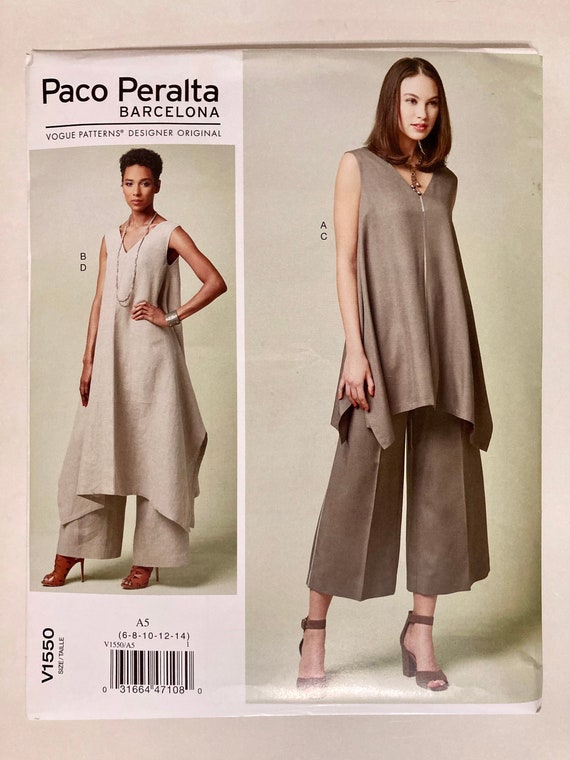 Designer Paco Peralta Sewing Pattern for Tops / Tunics and - Etsy