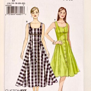 Vogue Sewing Pattern for Dress - Vogue 9182 - Bust 36 to 44 - Sizes 14 ...