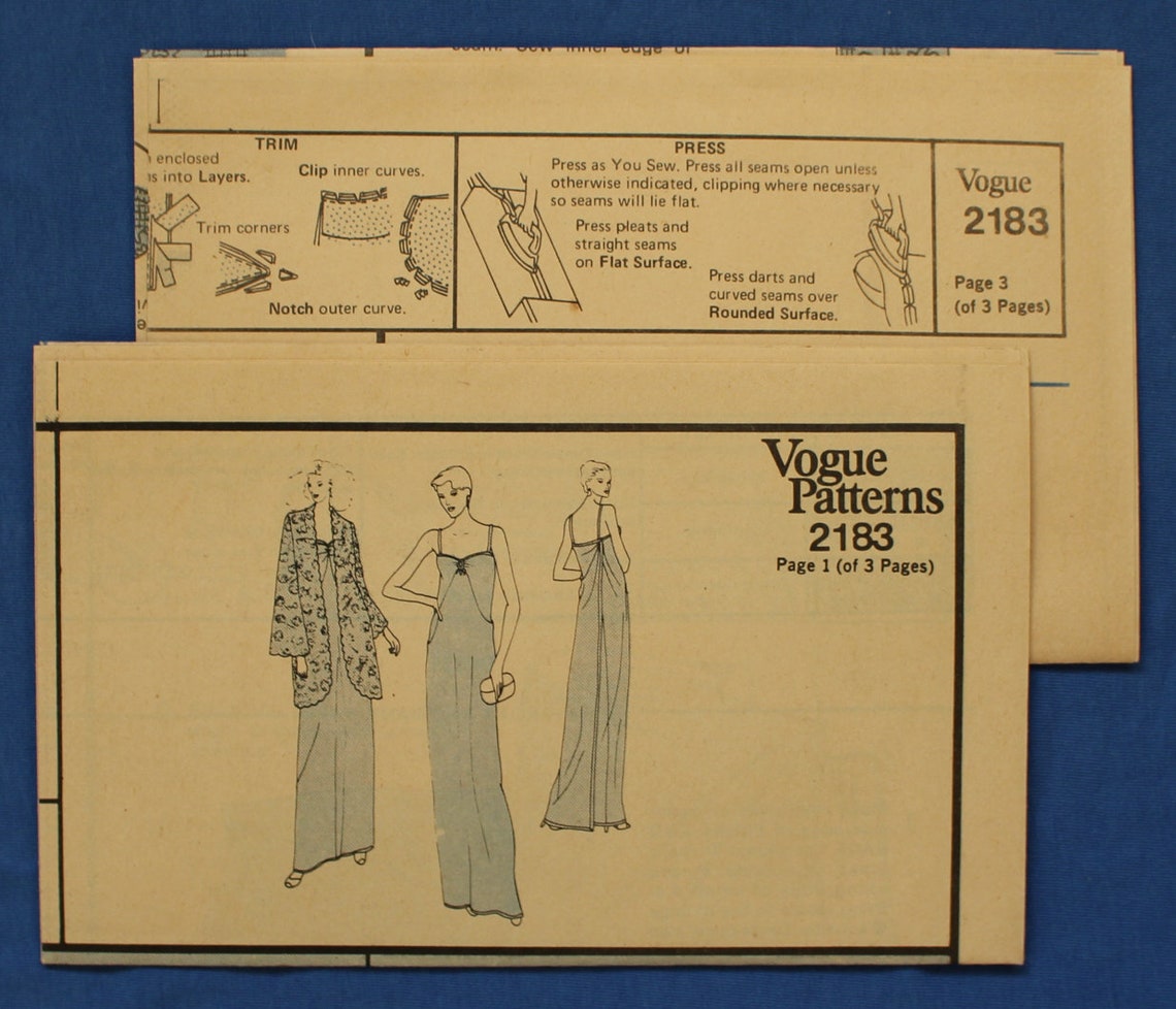 Designer Yves Saint Laurent – Vintage Sewing Pattern for Dress / Gown ...