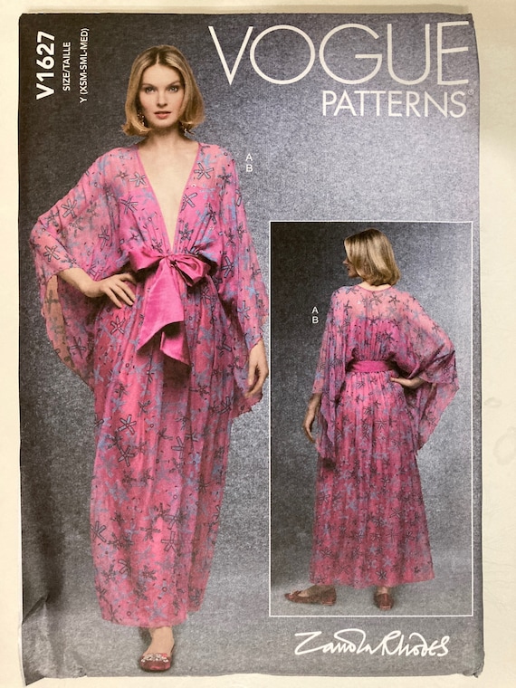 Designer Zandra Rhodes Sewing Pattern for Dress / Caftan / - Etsy