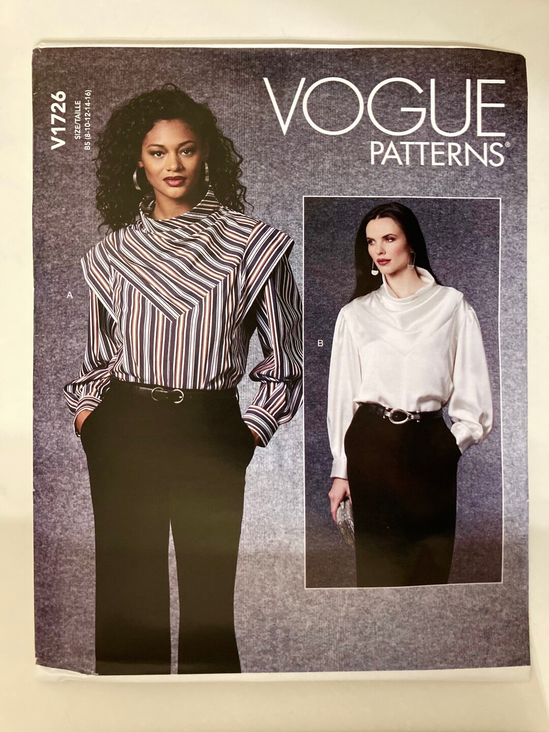 Vogue 1726 Sewing Pattern, Pullover Top, Sizes 8-16, UNCUT - Etsy