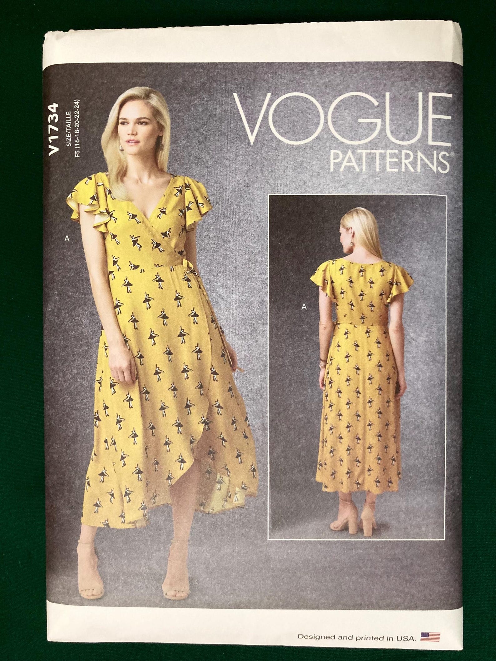 Vogue Sewing Pattern for Romantic Wrap Dress - Vogue 1734 - Formerly ...