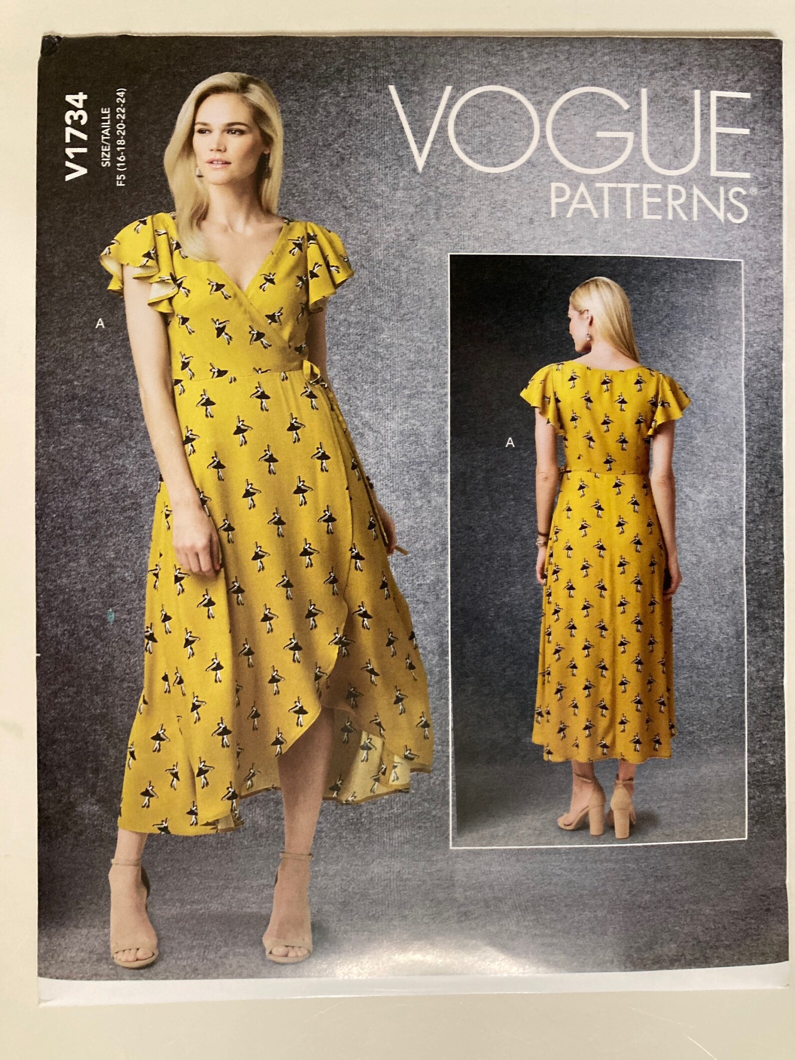 Vogue Sewing Pattern for Romantic Wrap Dress Vogue 1734 - Etsy