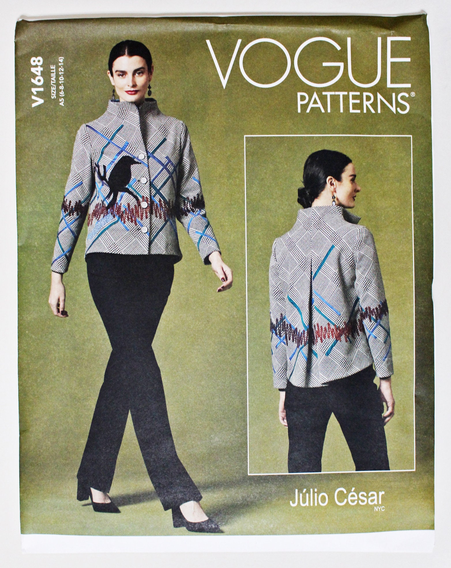 Designer Sewing Pattern for Women's Jacket Vogue 1648 by - Etsy