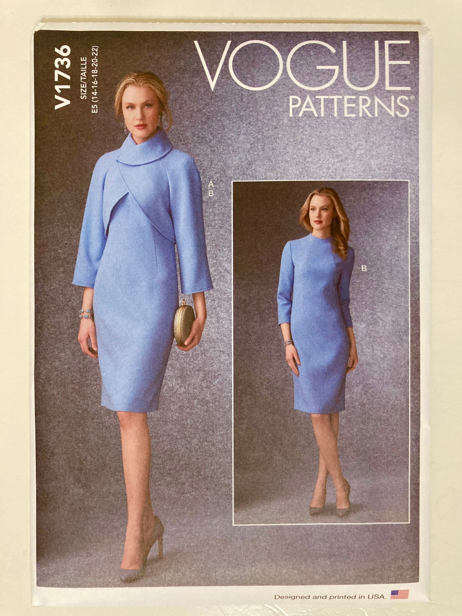 Vogue Sewing Pattern for Dress and Jacket Vogue 1736 Formerly Vogue ...