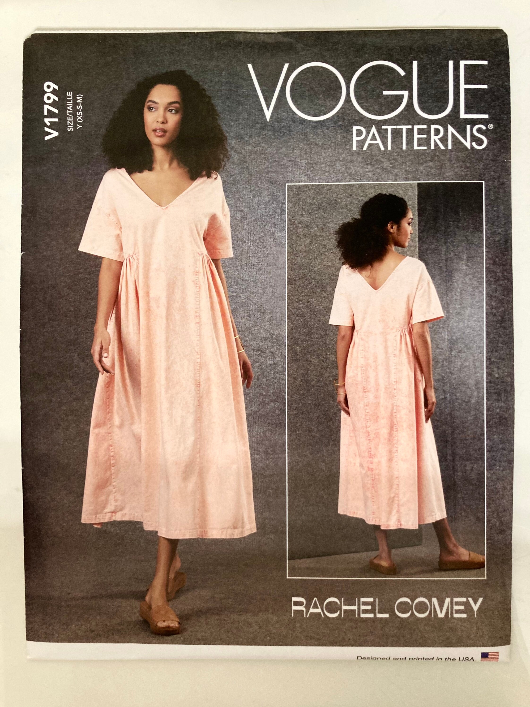 Designer Rachel Comey Sewing Pattern for Dress, Vogue 1799, Bust 29.5 ...