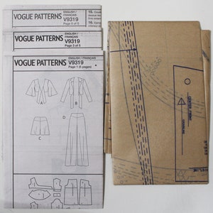 Vogue Sewing Pattern for Shorts & Wide Leg Pants and Tie-front Top ...