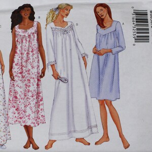 Sewing Pattern for Romantic Nightgown Butterick 6838 Sizes | Etsy