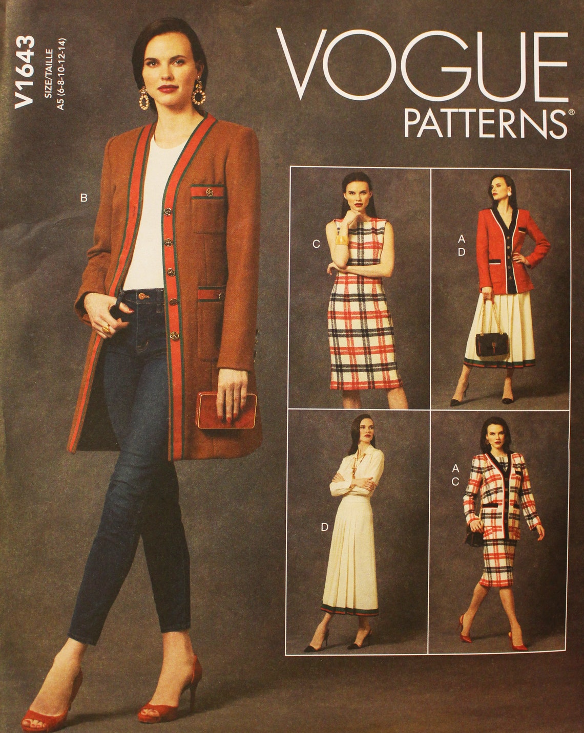 Vogue Sewing Pattern for Designer-inspired Jacket & Skirt and - Etsy
