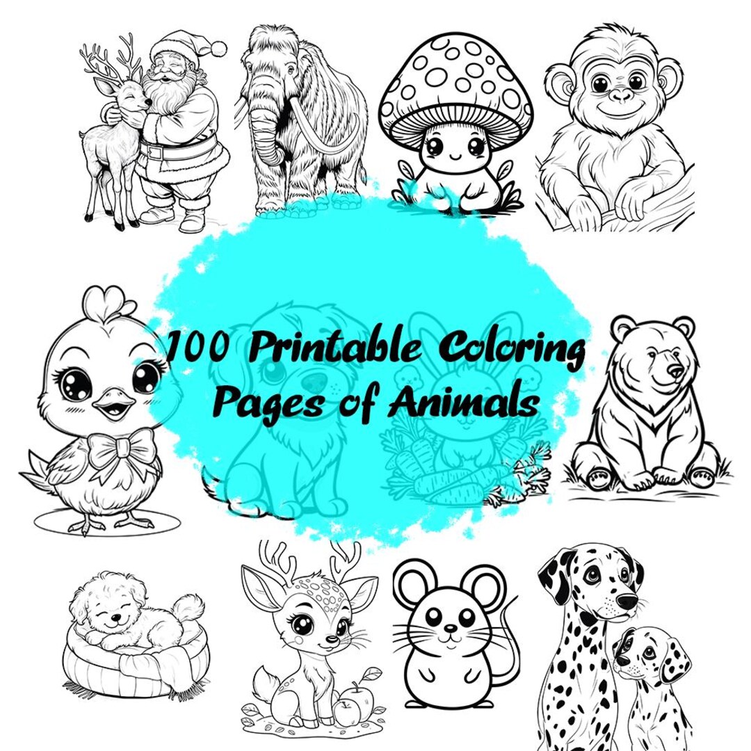 100 Printable Animal Colouring Pages | Fun & Relaxing Colouring for ...