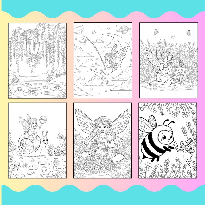 47 Fairy Coloring Pages for Kids: Fantasy Coloring Sheets (PDF Download ...