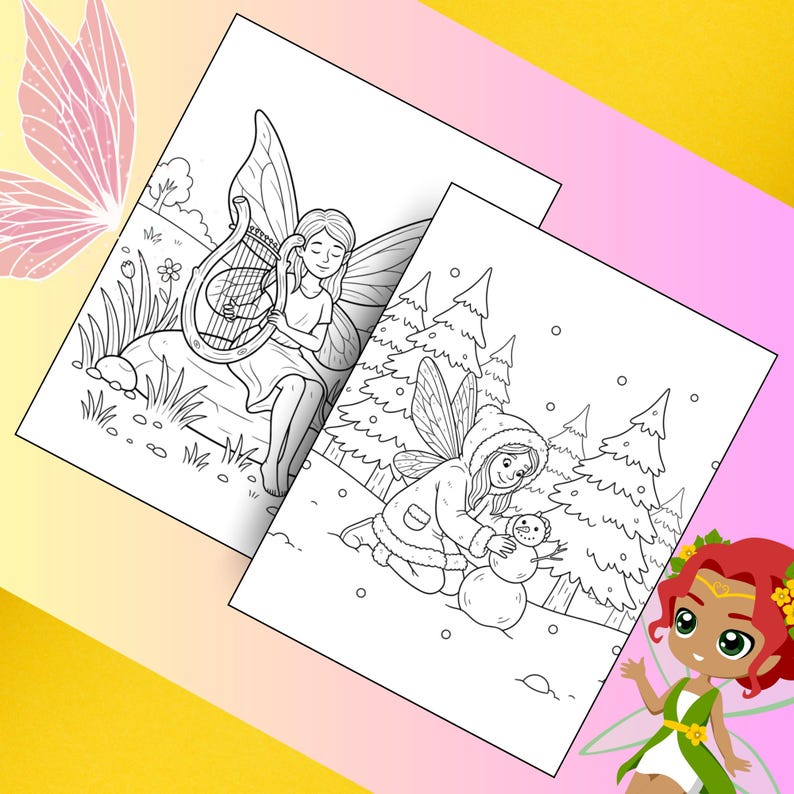 47 Fairy Coloring Pages for Kids: Fantasy Coloring Sheets (PDF Download ...