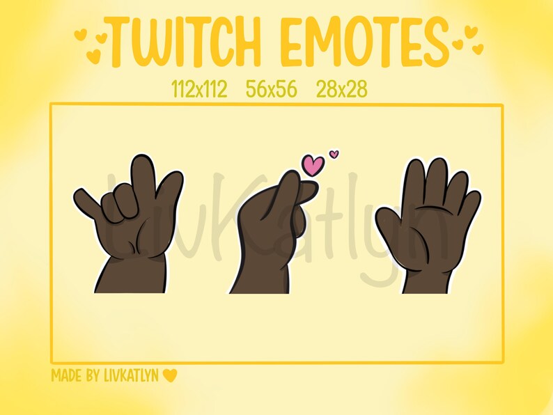 HAND EMOTE PACK | Dark Skin | Hand Emotes | Twitch & Discord | Hand ...