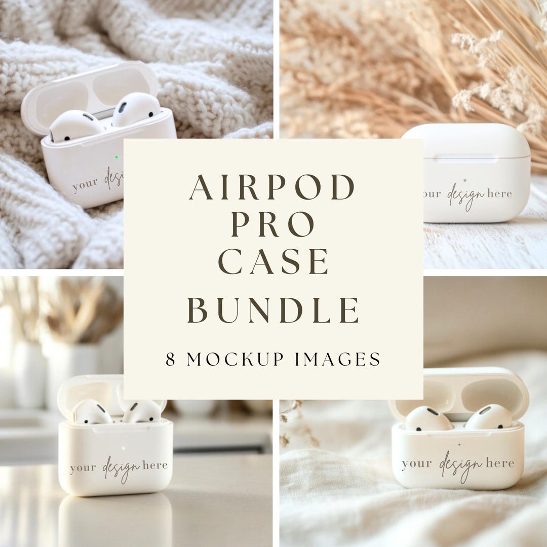 Airpods Pro Case Mockup Bundle 2nd Gen AirPod Case Mockup Boho ...