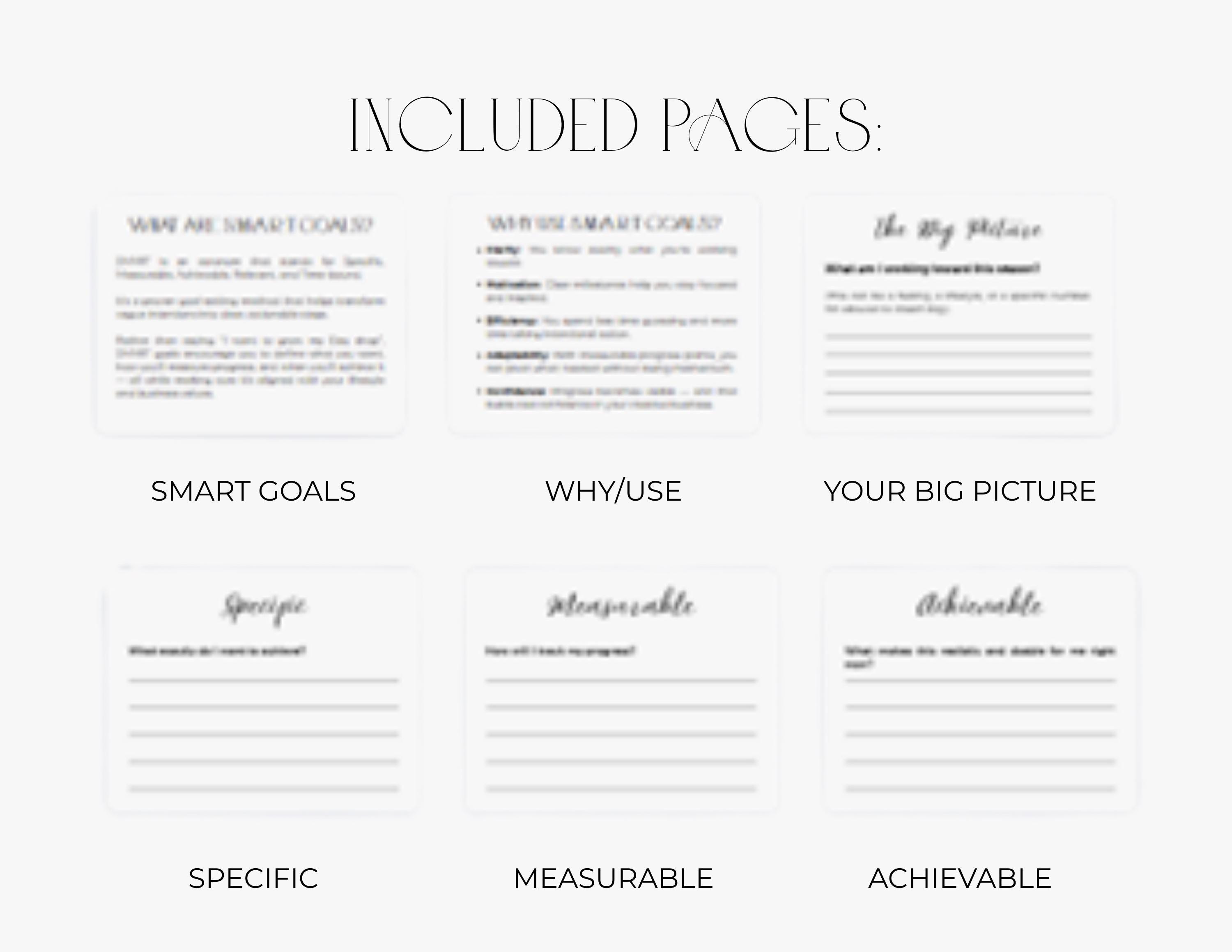Editable SMART Goals Template Printable Worksheet for Etsy Sellers ...