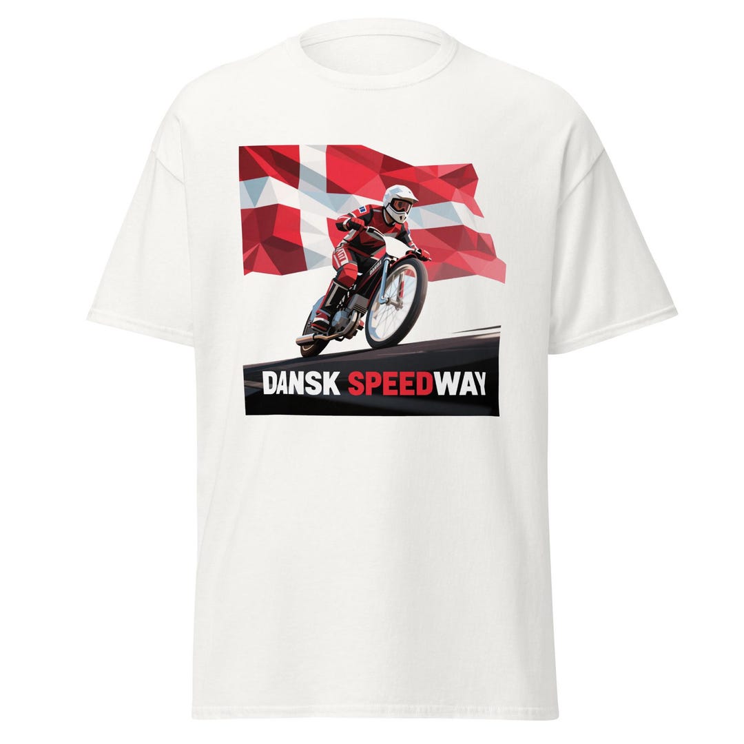 Denmark (dansk) Speedway Tee Shirt - Dansk Racing Tee Bold Danish Fan ...