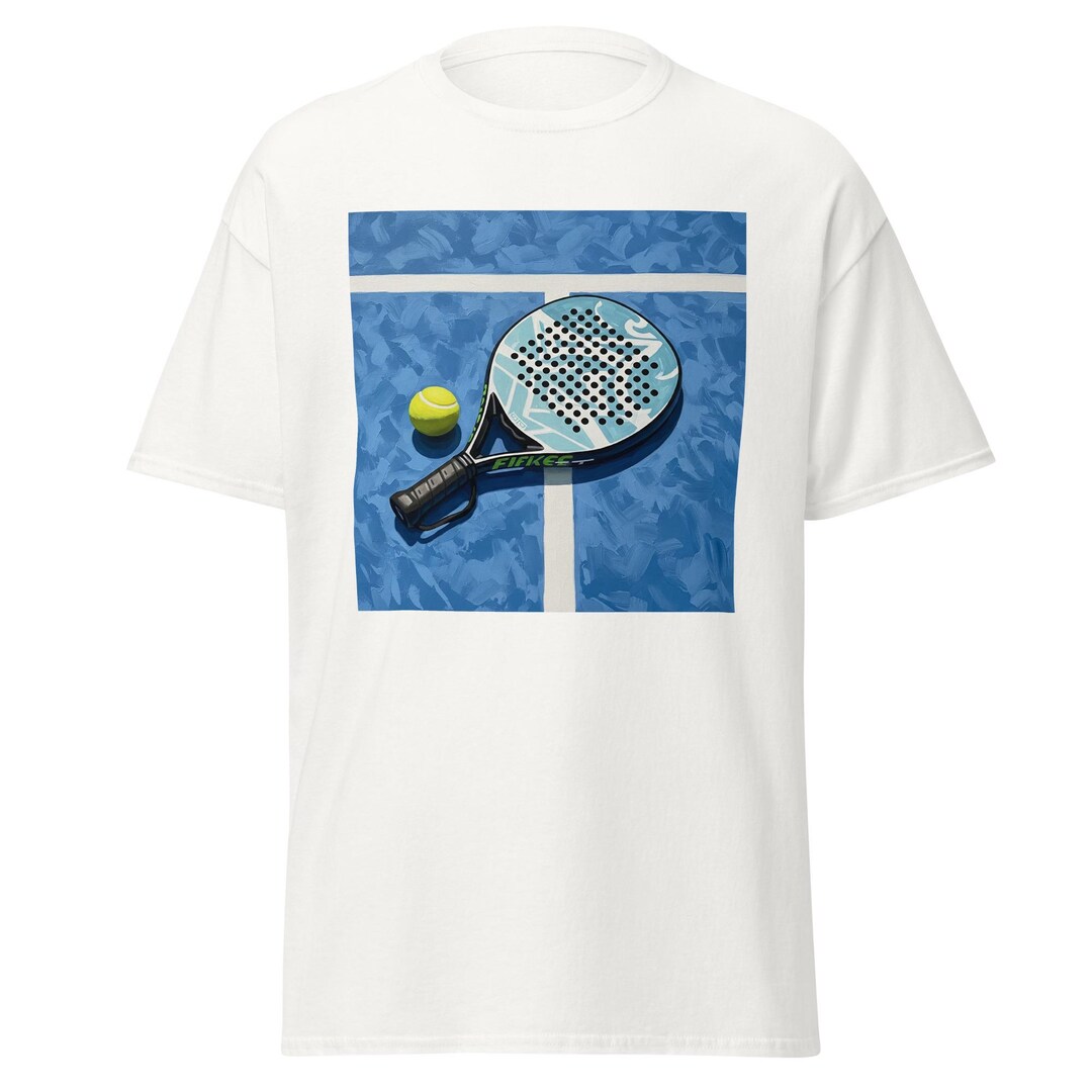 Padel Tennis Racket & Ball Graphic Tee - Sporty Cotton Top - Etsy