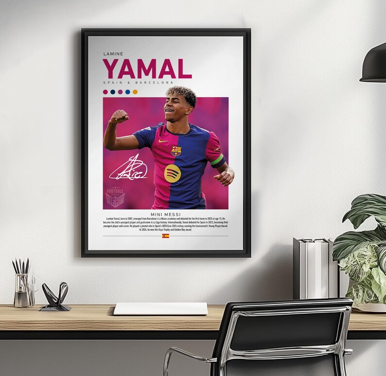 Lamine Yamal, Barcelona Poster - Etsy